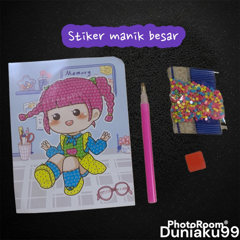 Jual sticker manik manik pen diamond / stiker mozaik DIY beads diamond ...