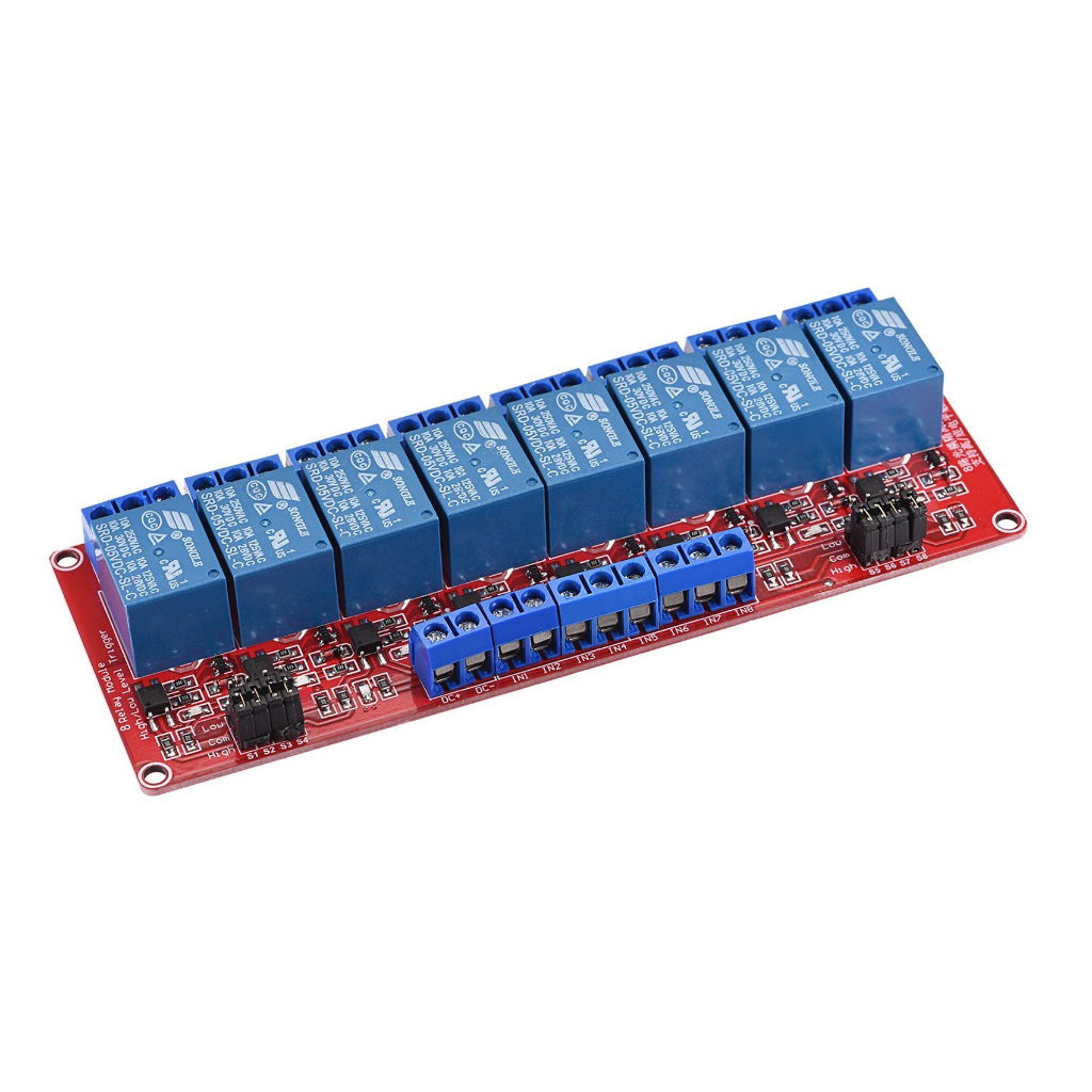 Jual 8 Channel Relay Module 5V 12V 24V Optocoupler High & Low Trigger ...