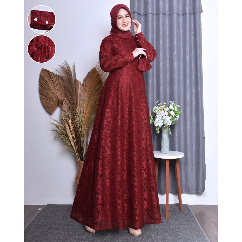 Jual Gamis Burkat Premium Free Masker dan Busui-Baju Seragam Kondangan ...