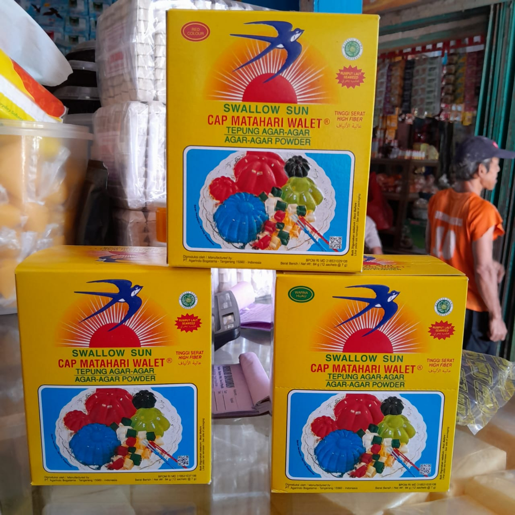 Jual Agar-agar Cap Matahari Wallet Swalow Globe Plain / Aneka Rasa ...