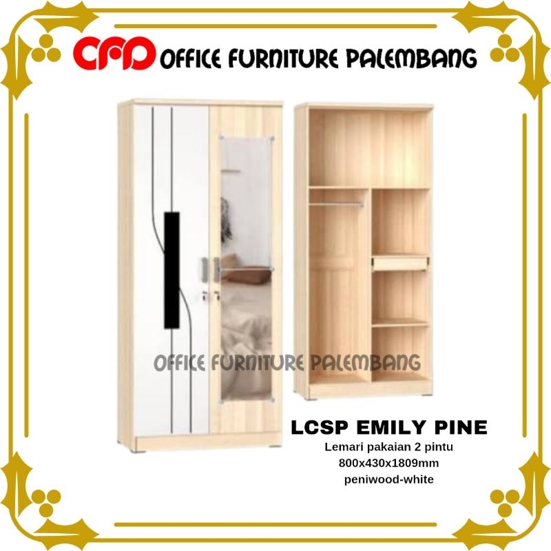 Jual lemari pakaian 2 pintu olympic gstar LCSP EMILY PINE lemari baju ...
