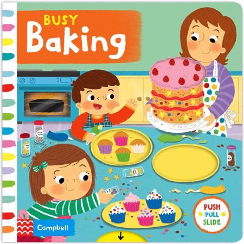 Jual Campbell Busy Baking Push Pull Slide Board Book | Shopee Indonesia