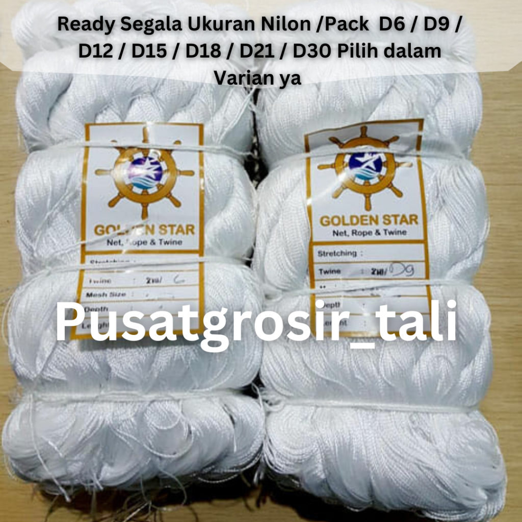 Jual Benang Nilon Pack @20 Ikat Ready D6 / D9 / D12 / D15 / D18 / D21 ...