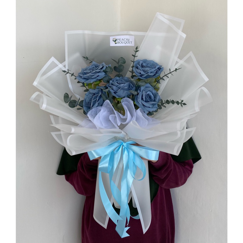 Jual Buket Bunga Mawar Palsu Semi Premium | Semi Premium Artificial ...