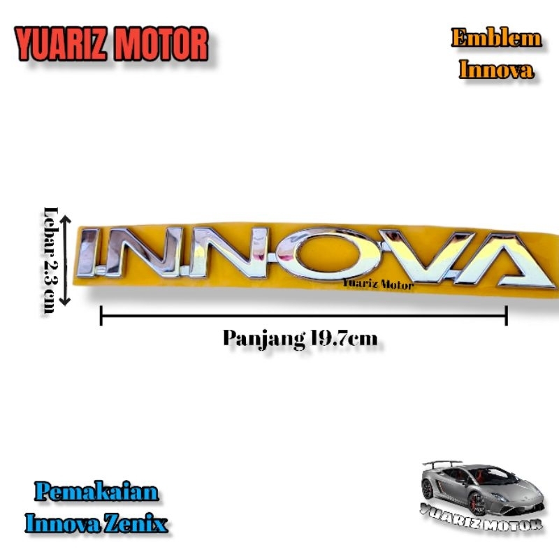 Jual Emblem Innova Zenix Original Toyota / Emblem Logo Tulisan Innova ...