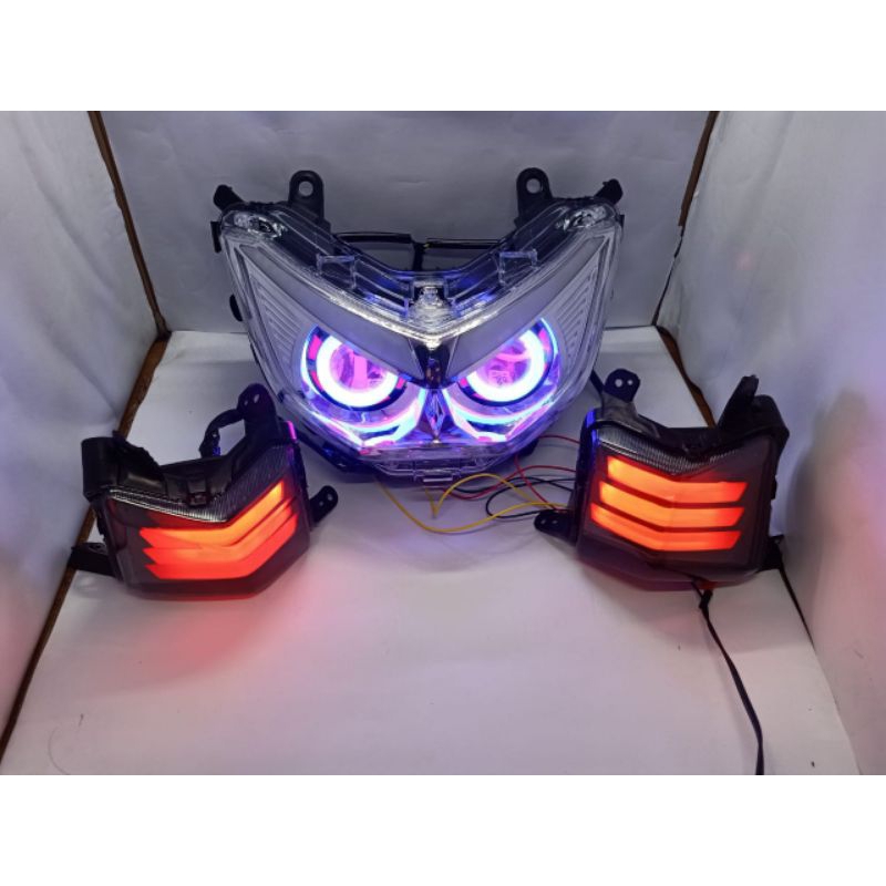 Jual Lampu Headlamp Projector Plus Sein LED Nmax Old Paket | Shopee ...