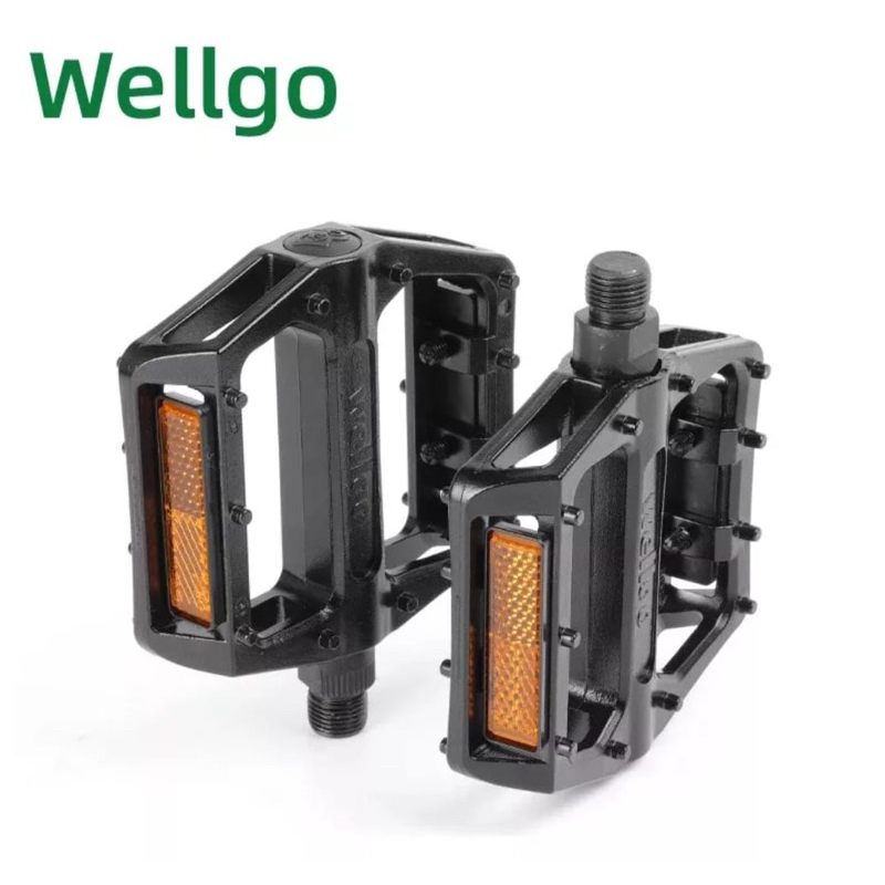 Jual Pedal Sepeda Wellgo Flat Platform Double Chuck Bearing Aluminum ...