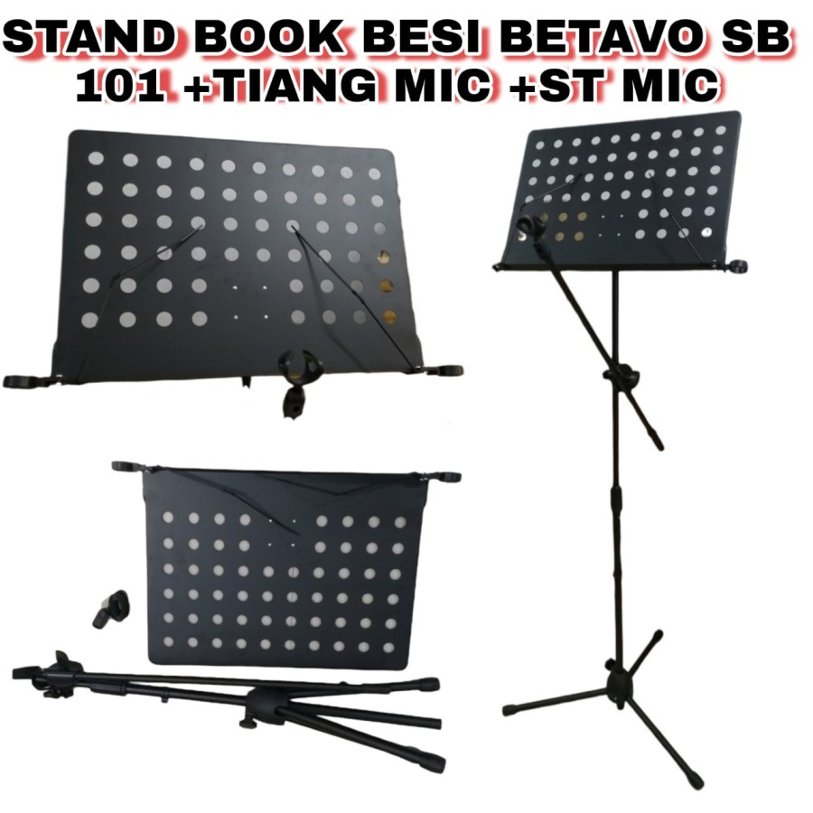 Jual STAND BOOK BESI BETAVO SB 101 +TIANG MIC +ST MIC | Shopee Indonesia