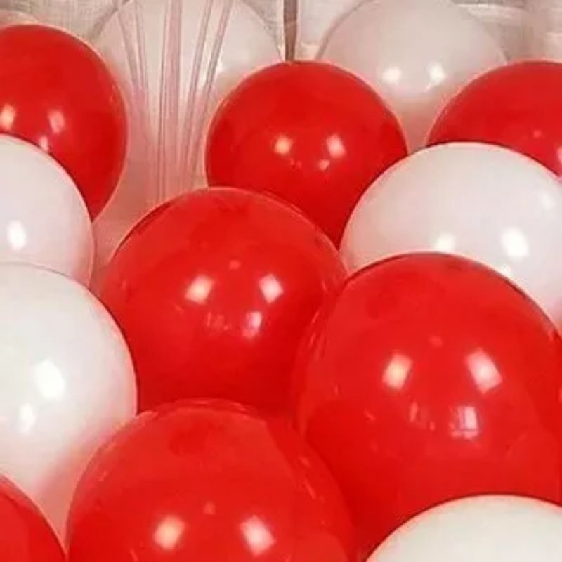 Jual [100 Pcs] Balon Merah Putih Polos Murah | Shopee Indonesia