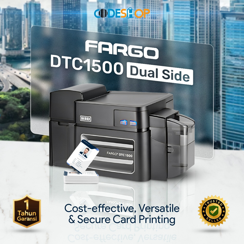Jual Printer Kartu ID Card FARGO DTC1500 Dual Side Resolusi 300dpi DTC ...