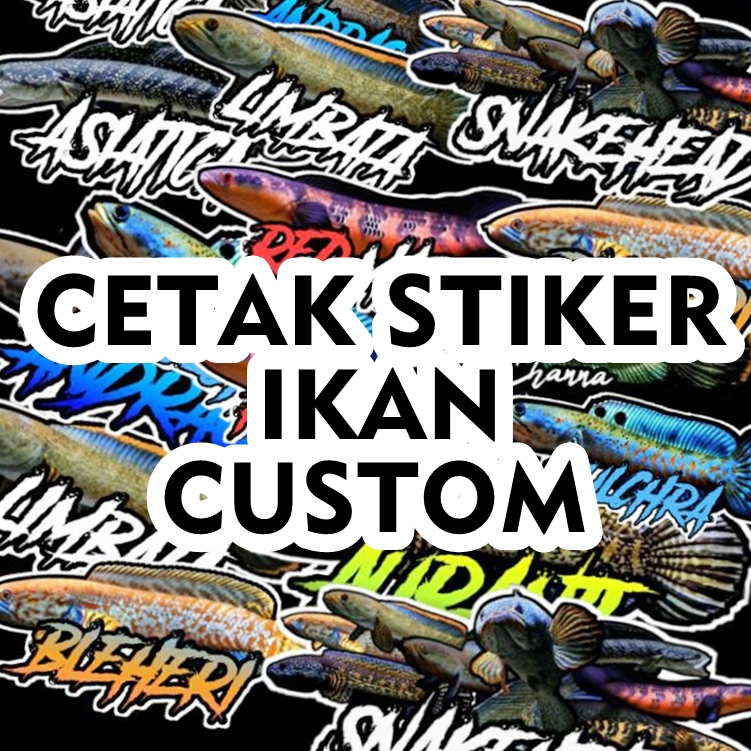 Jual Cetak Stiker Ikan CUSTOM Channa Cupang Koi dll | Shopee Indonesia