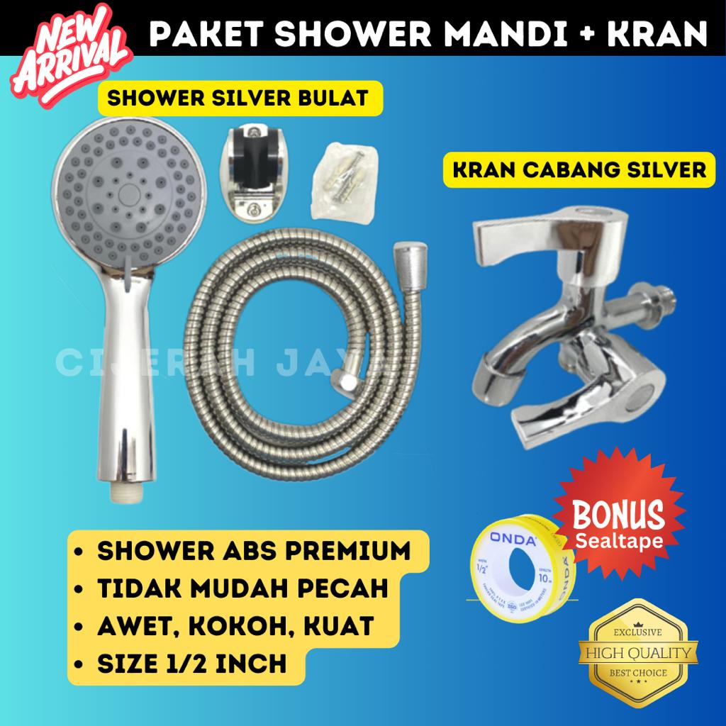 Jual PAKET SHOWER MANDI KRAN CABANG SET / KERAN DOUBLE + SHOWER MANDI ...