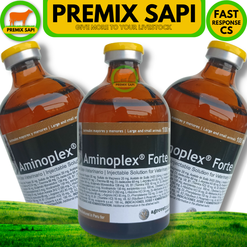 Jual AMINOPLEX FORTE 100ml - Multivitamin dan Asam Amino Lengkap Hewan Ternak Sapi Kambing Domba ...