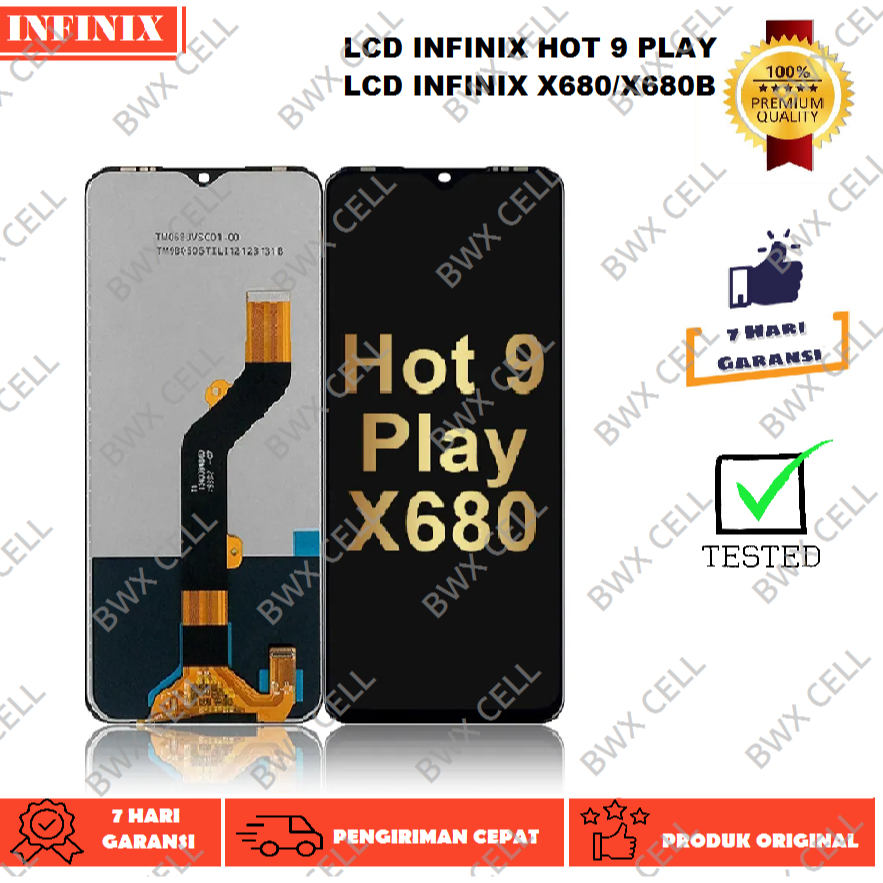 Jual LCD INFINIX X680 / HOT 9 PLAY + TS FULLSET BLACK | Shopee Indonesia