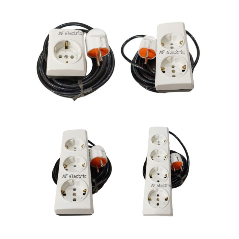 Jual Stop kontak colokan listrik broco 1-5Lubang + kabel 1M sampai 10M ...