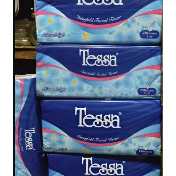 Jual Tisu Tessa Natural Soft 250 Sheets 2 Ply ( Isi 4pack) | Shopee ...