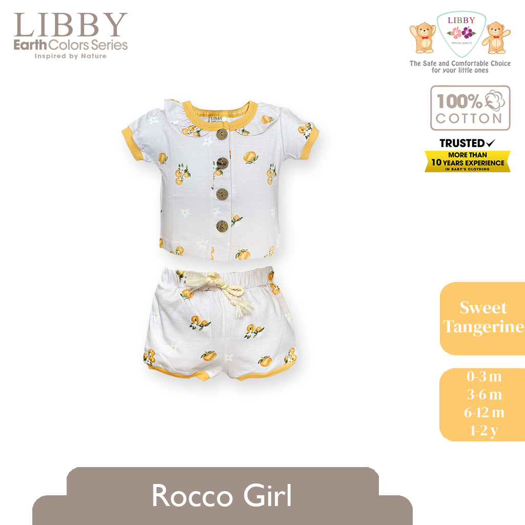 Jual LIBBY Earth Setelan Bayi & Anak Pendek - Celana Pendek Rocco set Girl 0-4 Tahun (1 Stel ...