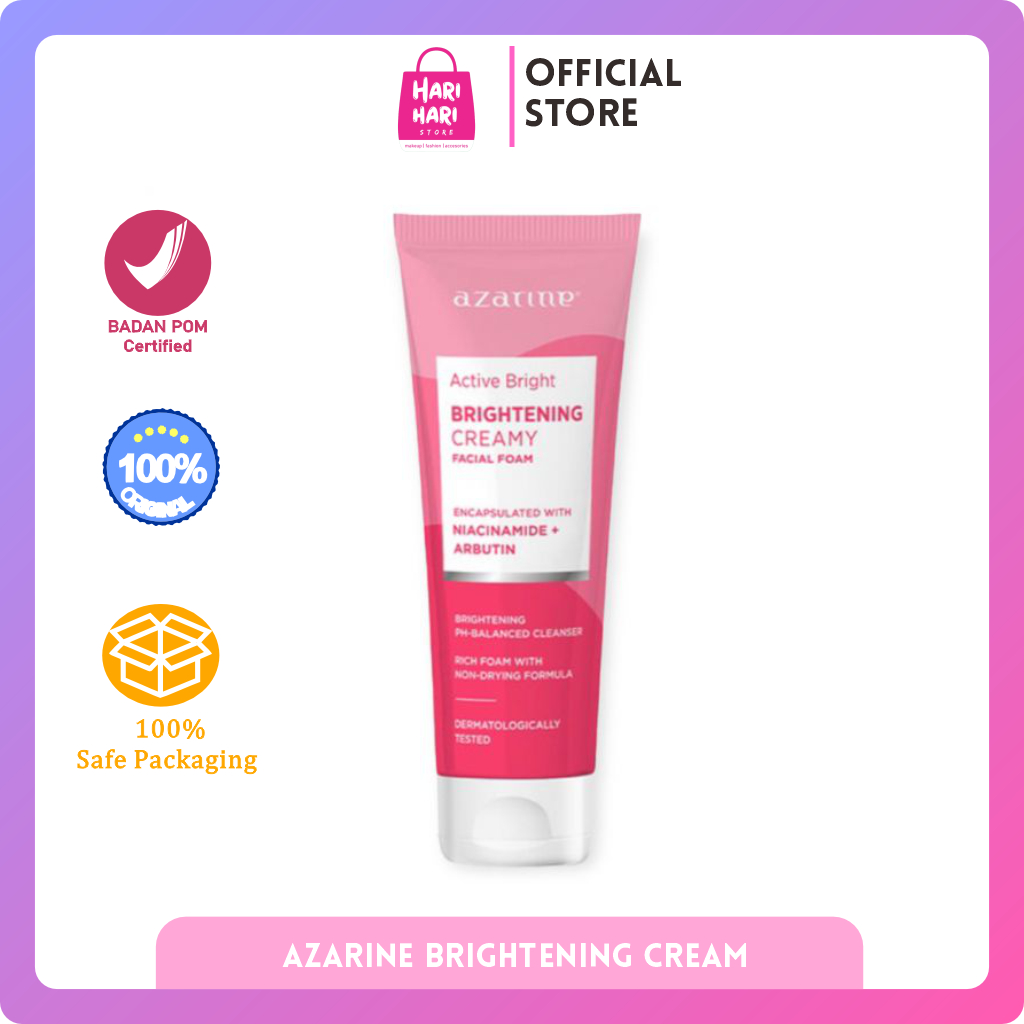 Jual AZARINE CREAMY BRIGHTENING FACIAL FOAM | Shopee Indonesia