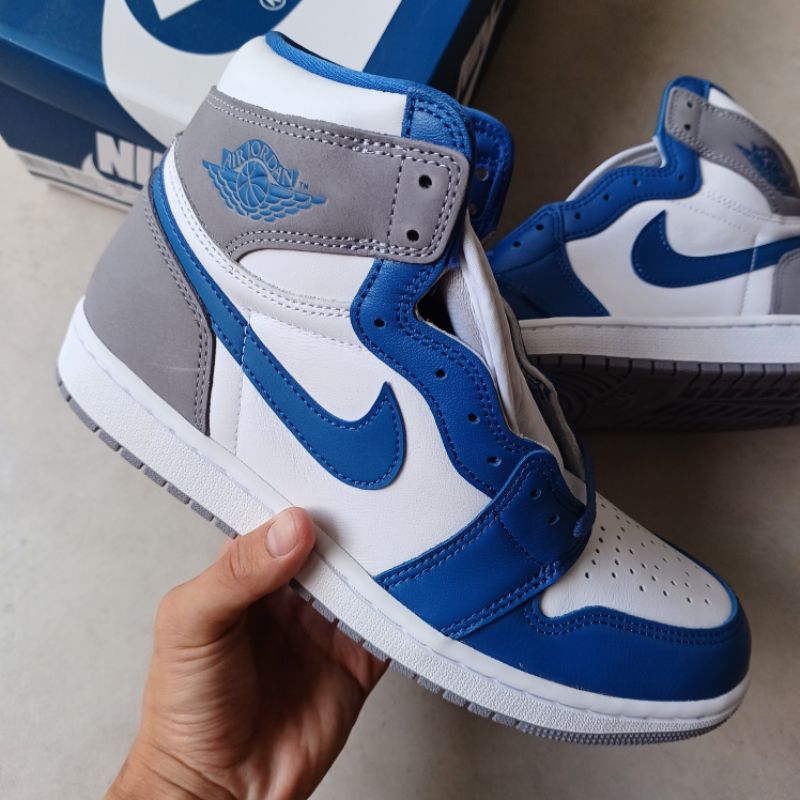 Jual Air Jordan 1 Retro High OG True Blue | Shopee Indonesia