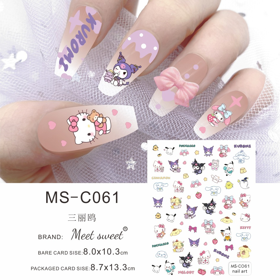 Jual Stiker Kuku Anak Perempuan Karakter Sticker Nail Art Motif Sanrio ...