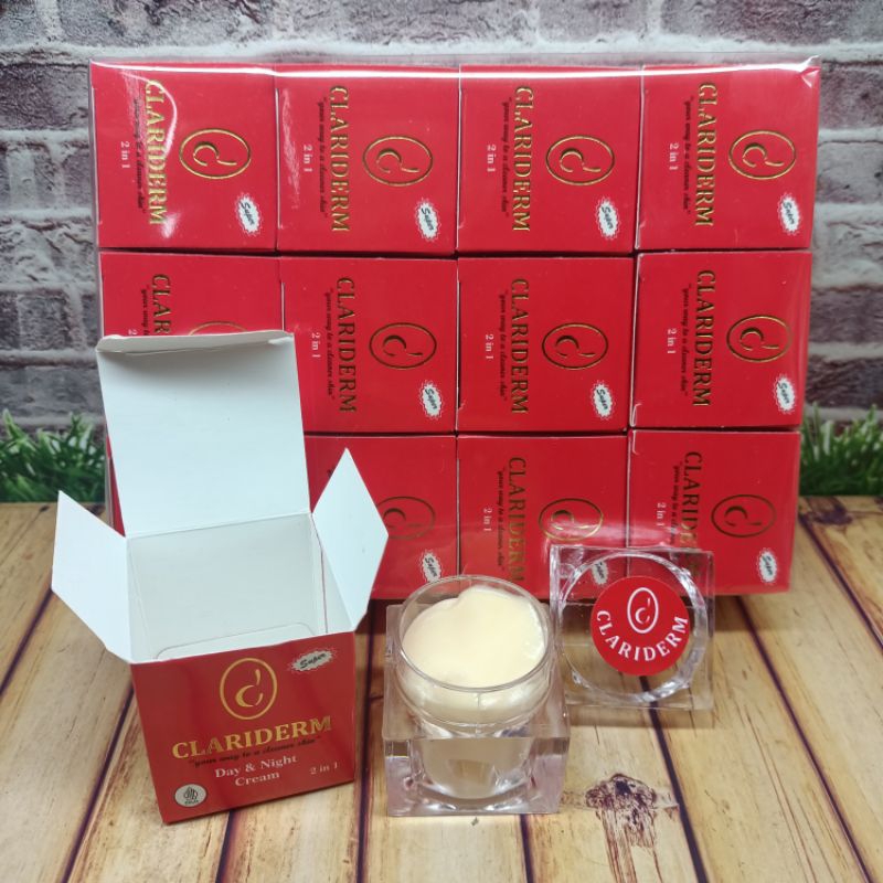 Jual Cream Clariderm Super Original 2in1 Siang Dan Malam 12 Pcs ...