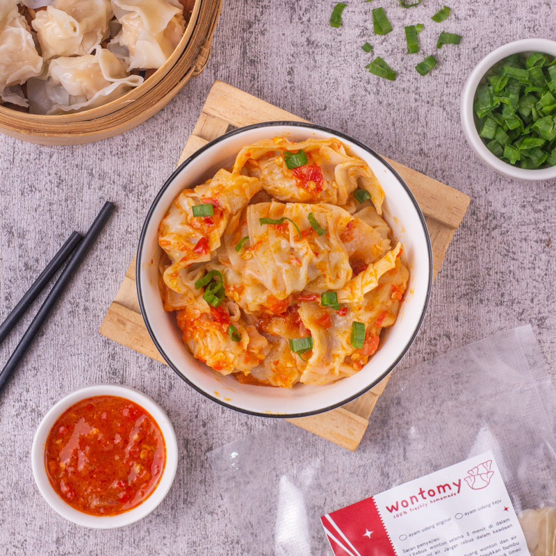 Jual [BACA DESKRIPSI!!!] Wonton Pangsit Kuah Pedas Udang Ayam Premium ...