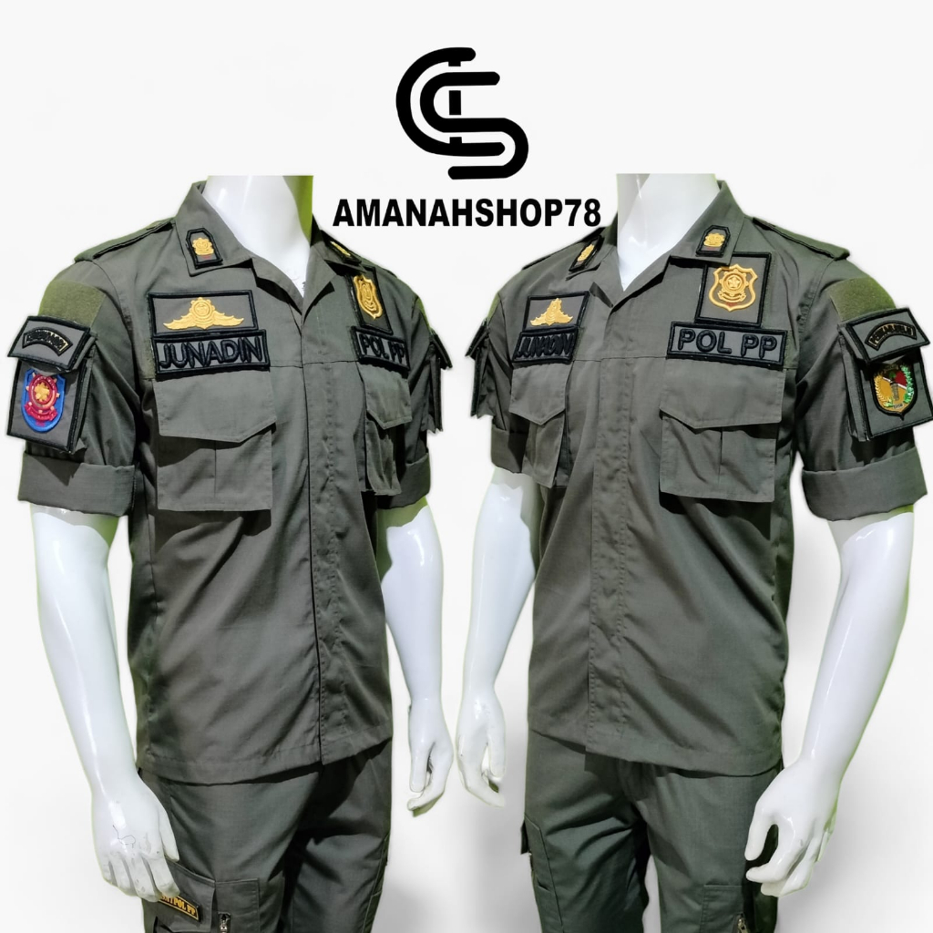 Jual pdl pol pp baju seragam satpol pp model NKRI | Shopee Indonesia