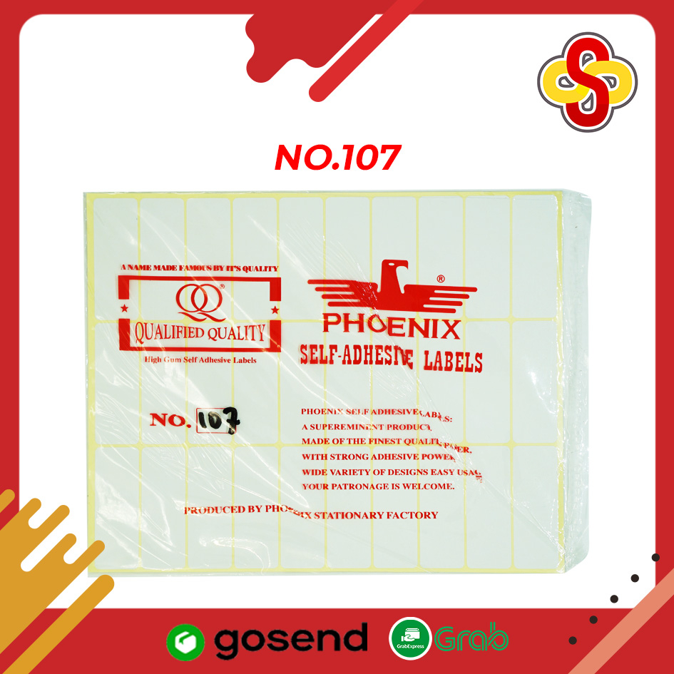 Jual Stiker Label Harga / Label Nama Undangan Phoenix No.107 (18 x 50 ...
