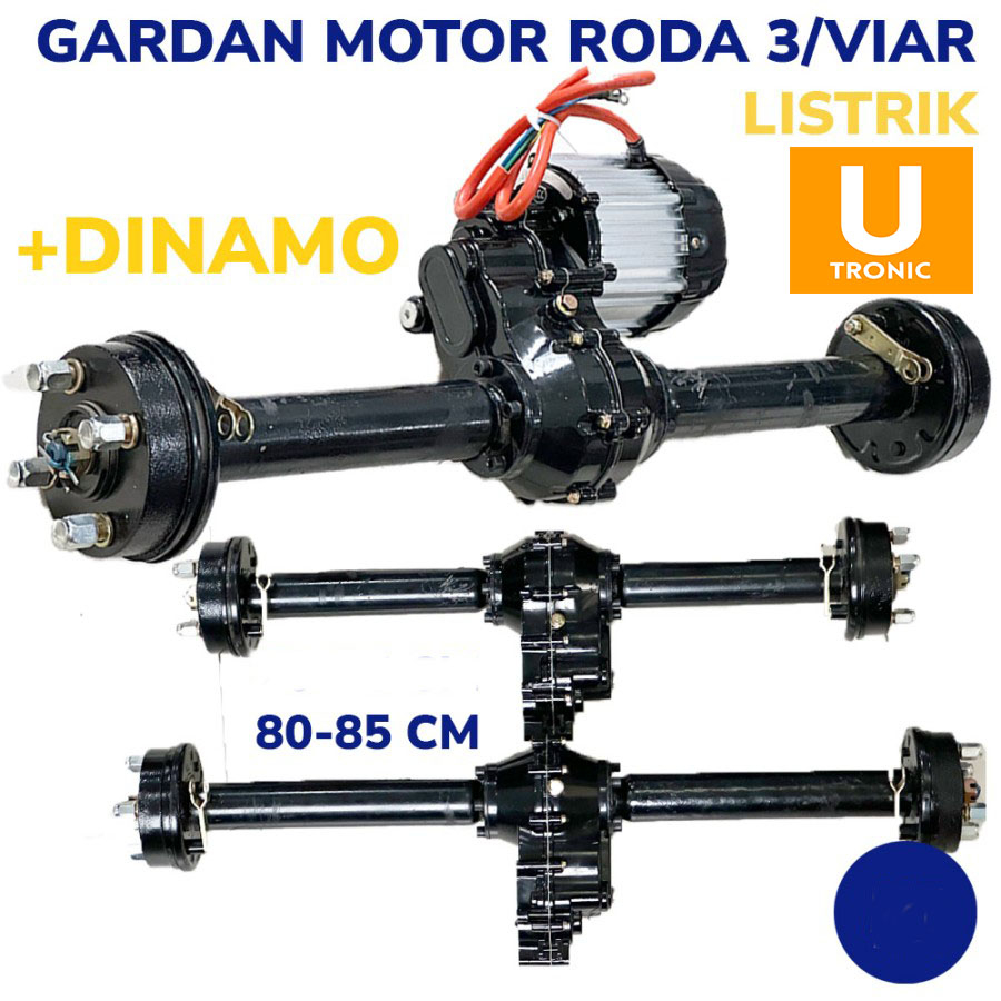 Jual Paket!! Dinamo Motor Listrik Roda Tiga+ 85 cm Gardan Belakang ...