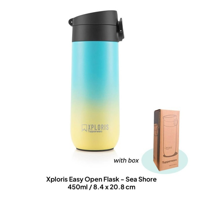 Jual TUPPERWARE Xploris Easy Open Flask Botol Termos | Shopee Indonesia