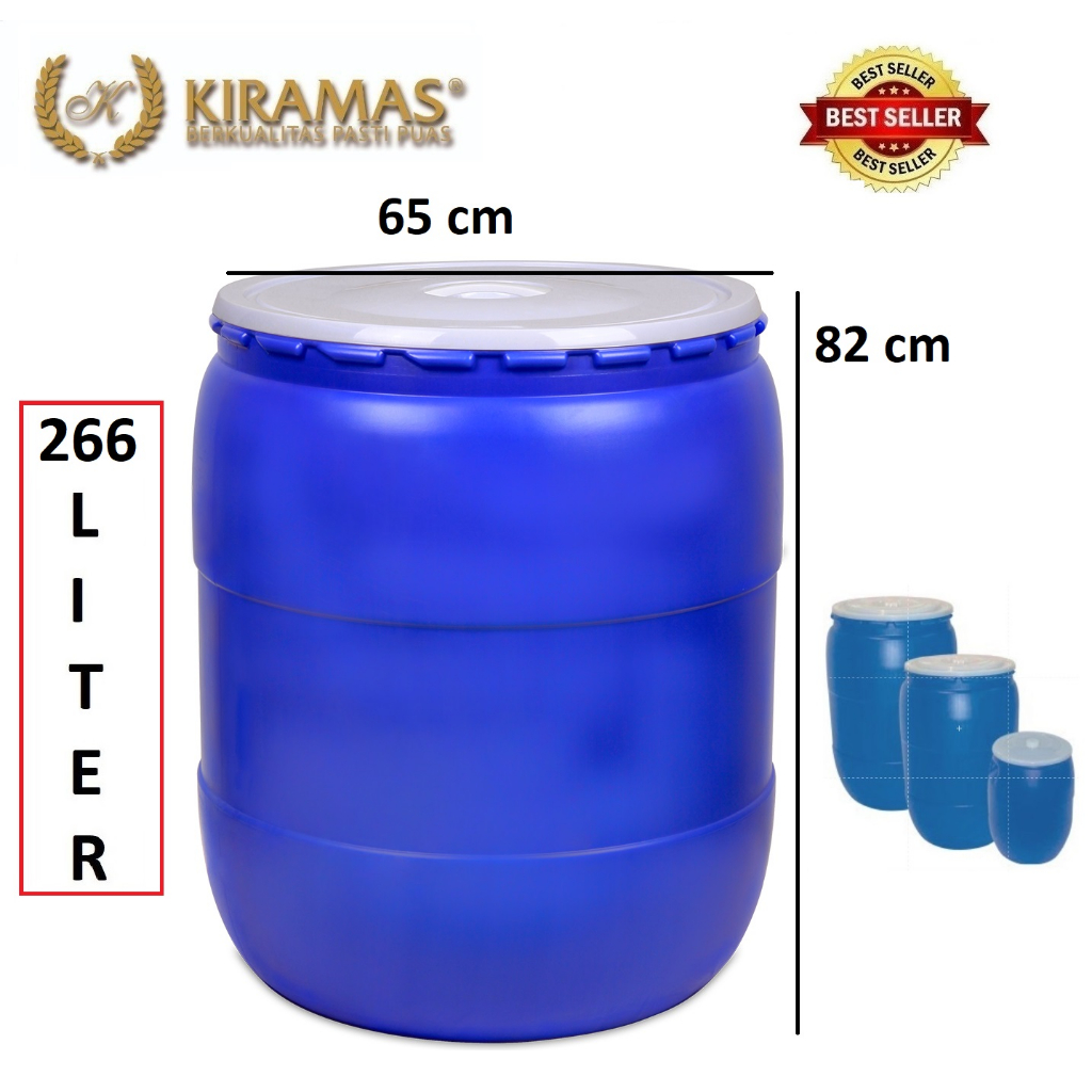 Jual Kiramas Tong Air / Gentong Air / Tong Biru / Tong Sampah 266 Liter ...