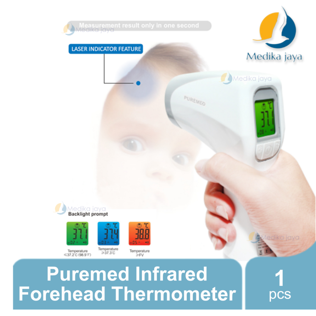 Jual Puremed Infrared Forehead Thermometer / Termometer Alat Pengukur ...