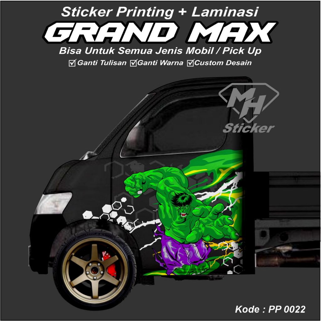 Jual STICKER MOBIL STICKER DECAL PINTU PICK UP GRANMAX, L300, CARRY ...