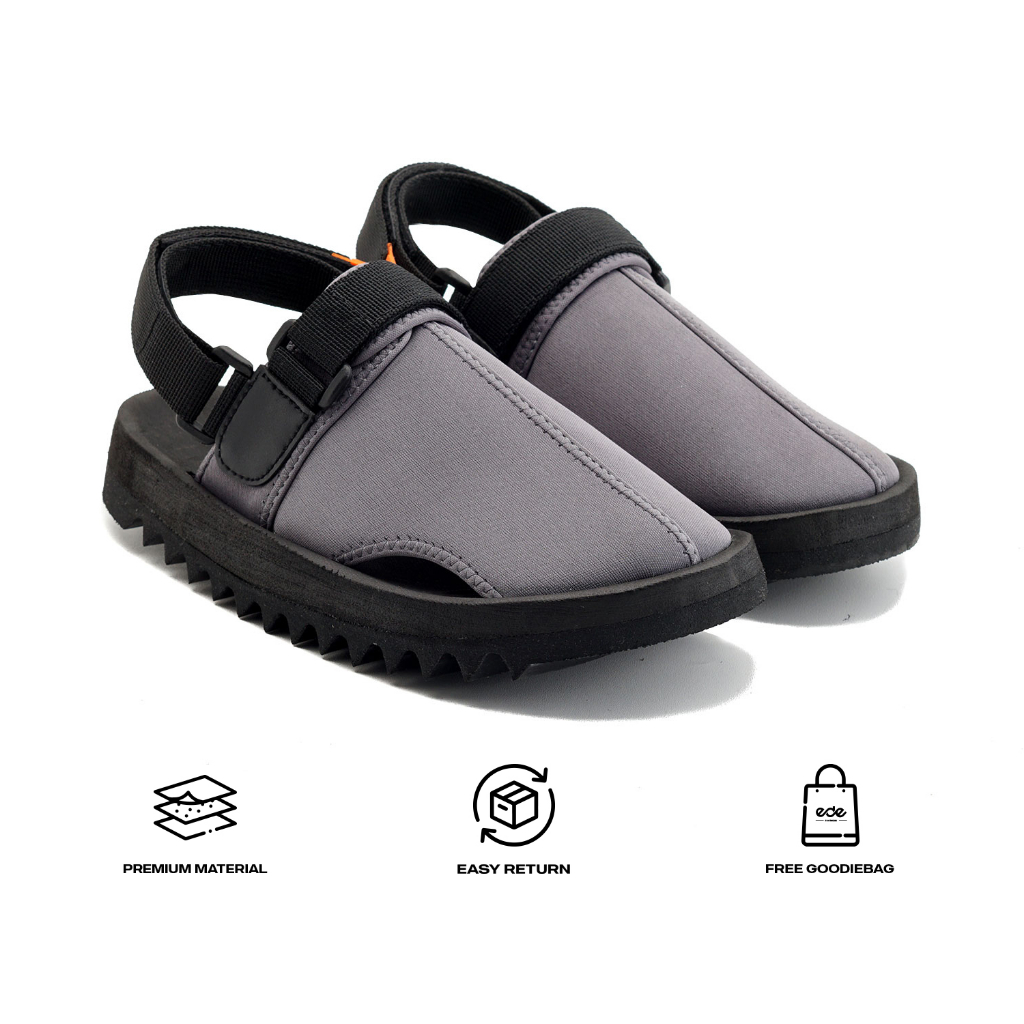 Jual Edefootwear TRACE - Sandal Sepatu Slide Webbing Hitam Pria ...