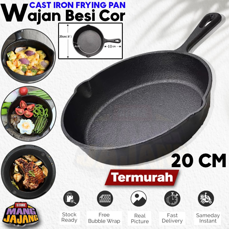 Jual Wajan Panci Besi Cor Cast Iron Pan Penggorengan Steak Pan Friying ...