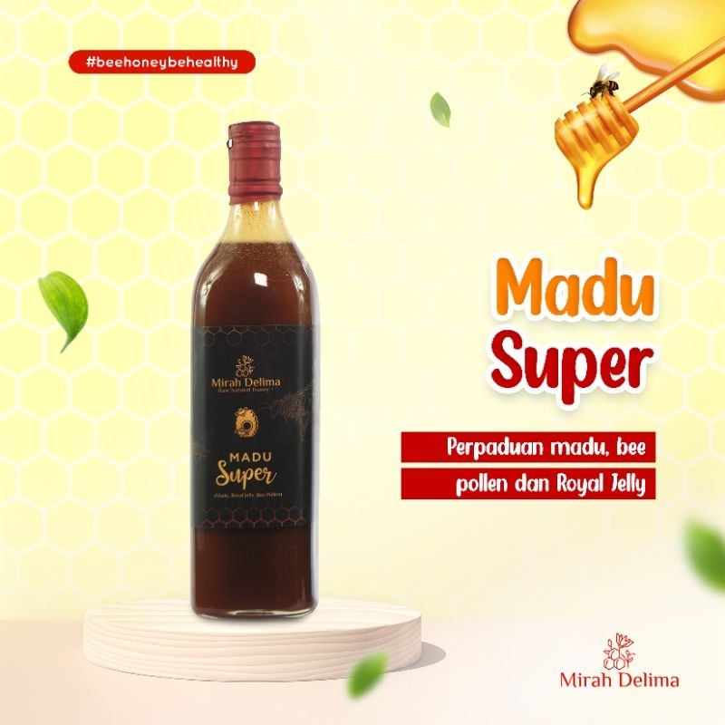 Jual Madu Super - Kombinasi Madu Royal Jelly dan Bee Pollen - 600 ml ...