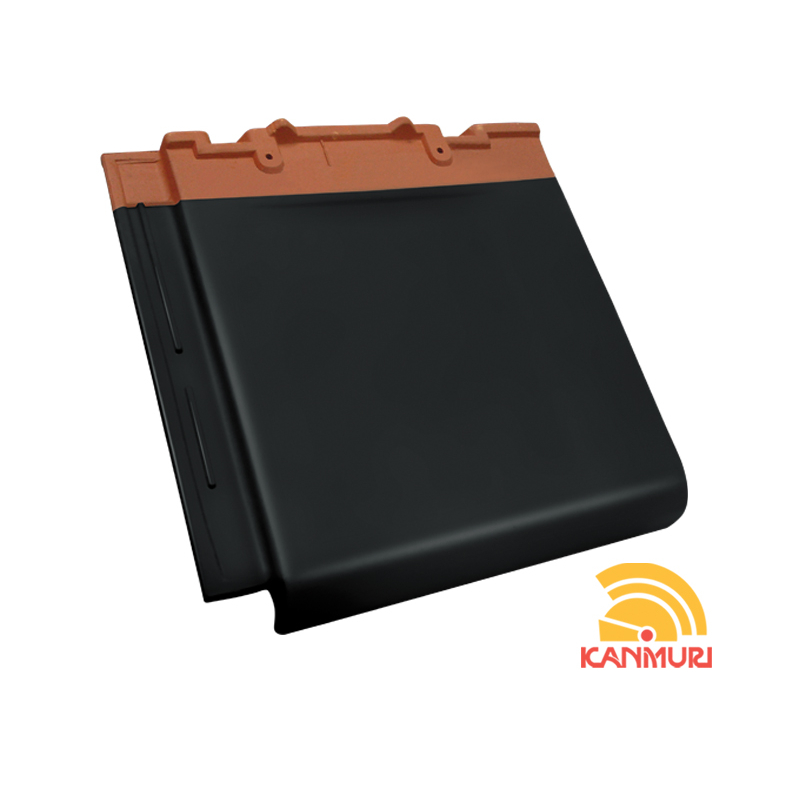 Jual Genteng Keramik Kanmuri Full Flat Warna Silk Black Hitam Glossy | Shopee Indonesia