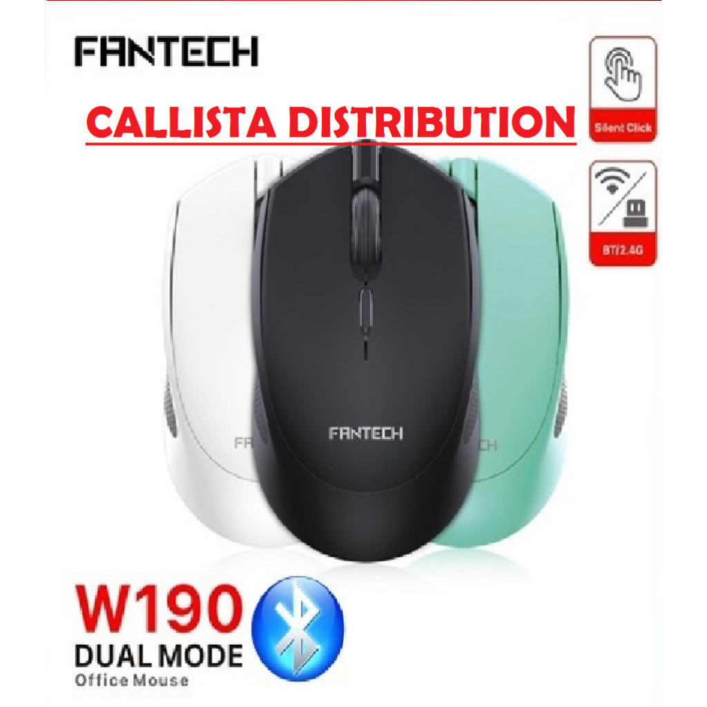 Jual Fantech W190 Wireless Bluetooth Mouse - Dual Connection - Silent ...