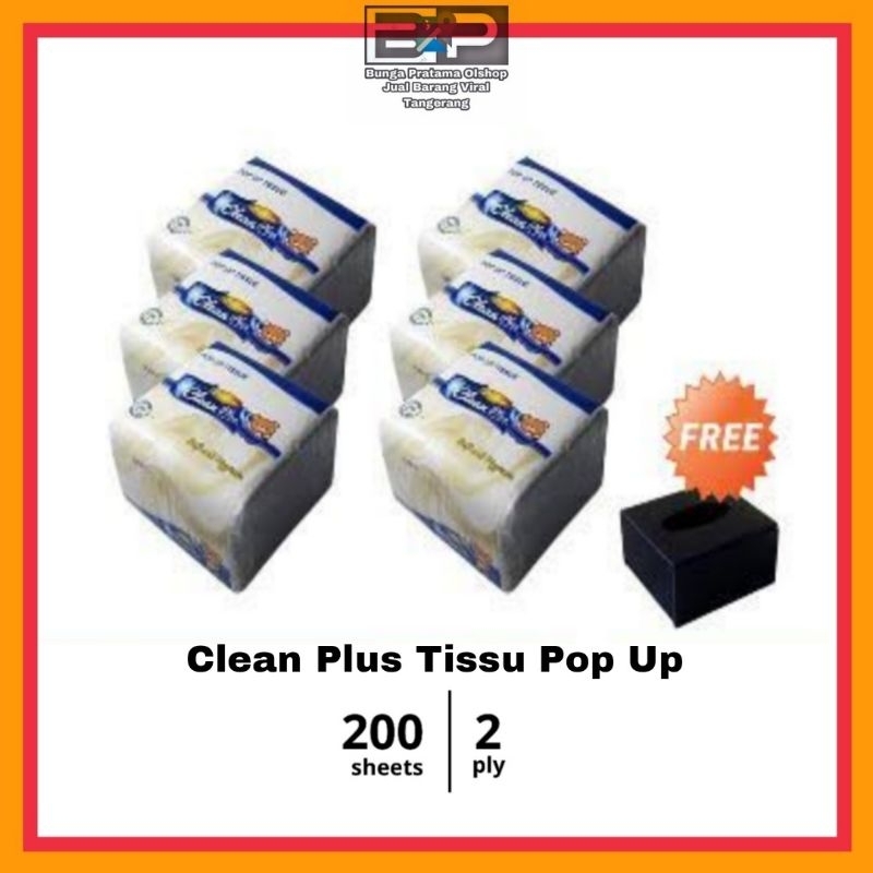 Jual Tisu clean plus pop up 200sheet 2ply | Shopee Indonesia