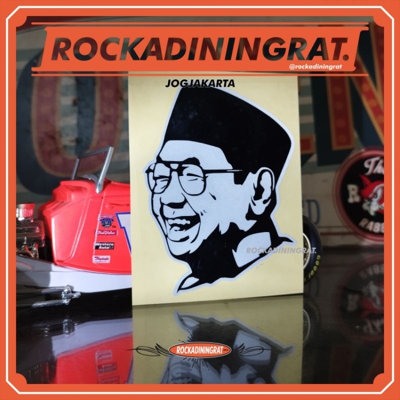 Jual Stiker Siluet Foto Wajah Gus Dur - GusDur Cutting Sticker 7.5 x 10 ...