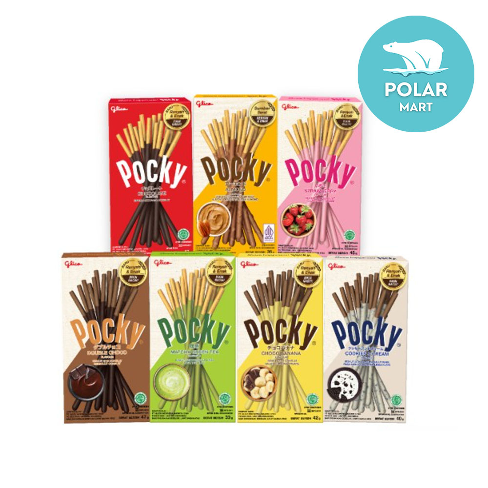 Jual Pocky Almond, Banana, Cokelat, Colourful, Cookies & Cream, Double ...