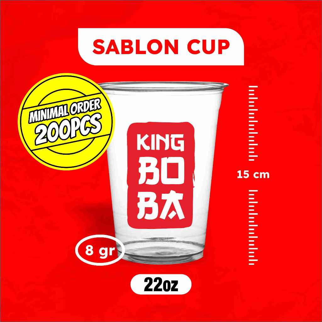 Jual Sablon Cup Gelas Custom 22oz Datar Murah Free Desain COD | Shopee Indonesia