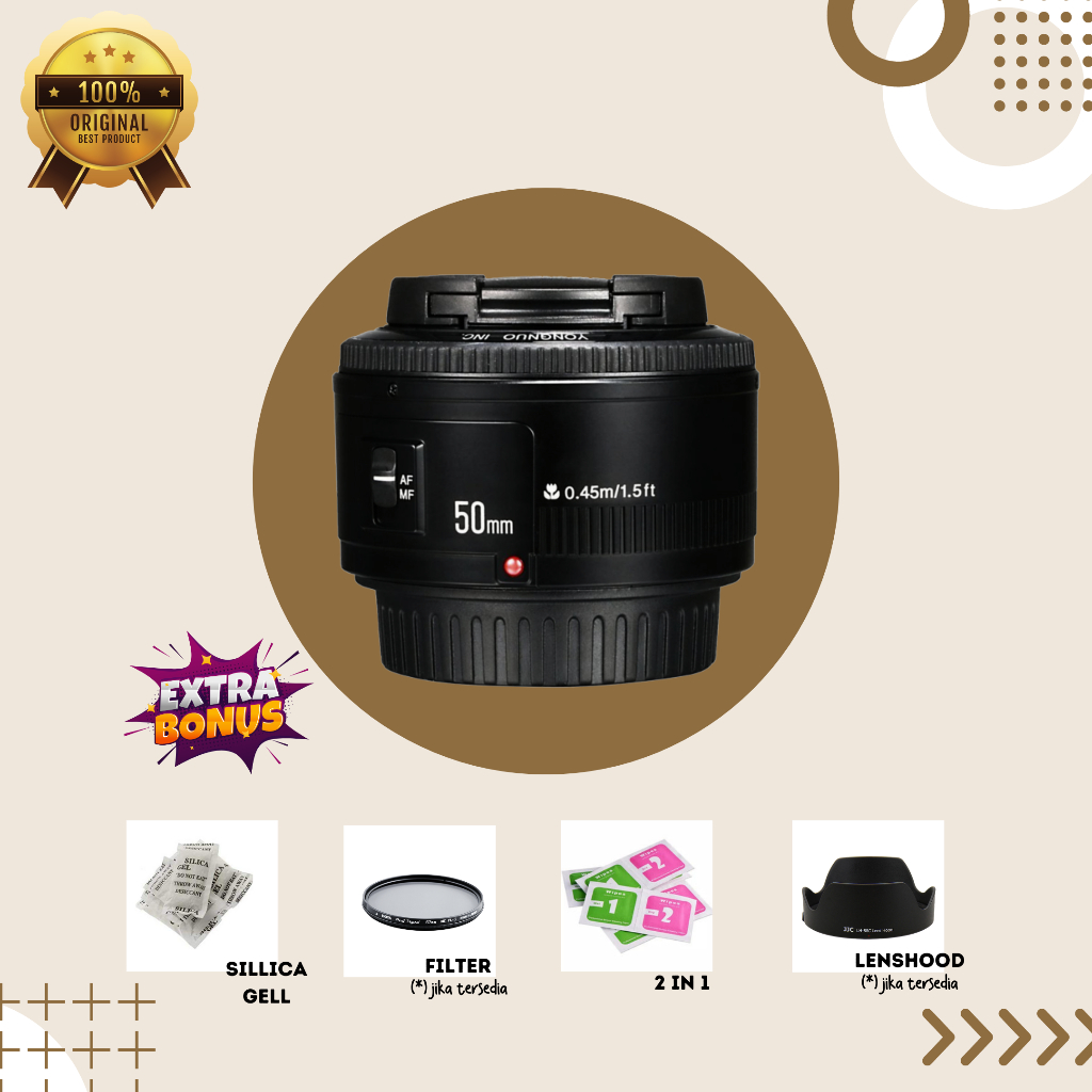 Jual [LENSA FIX] LENSA YONGNUO 50MM F1.8 FOR CANON MULUS SECOND ...
