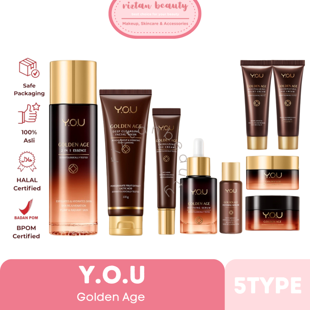Jual YOU - GOLDEN AGE ( FACIAL WASH | ESSENCE | EYE SERUM | DAY CREAM ...