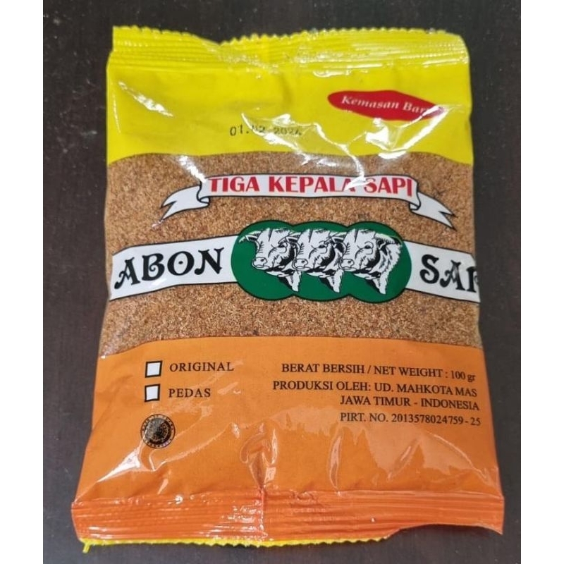 Jual Abon Sapi Tiga Kepala Sapi 100gr | Shopee Indonesia