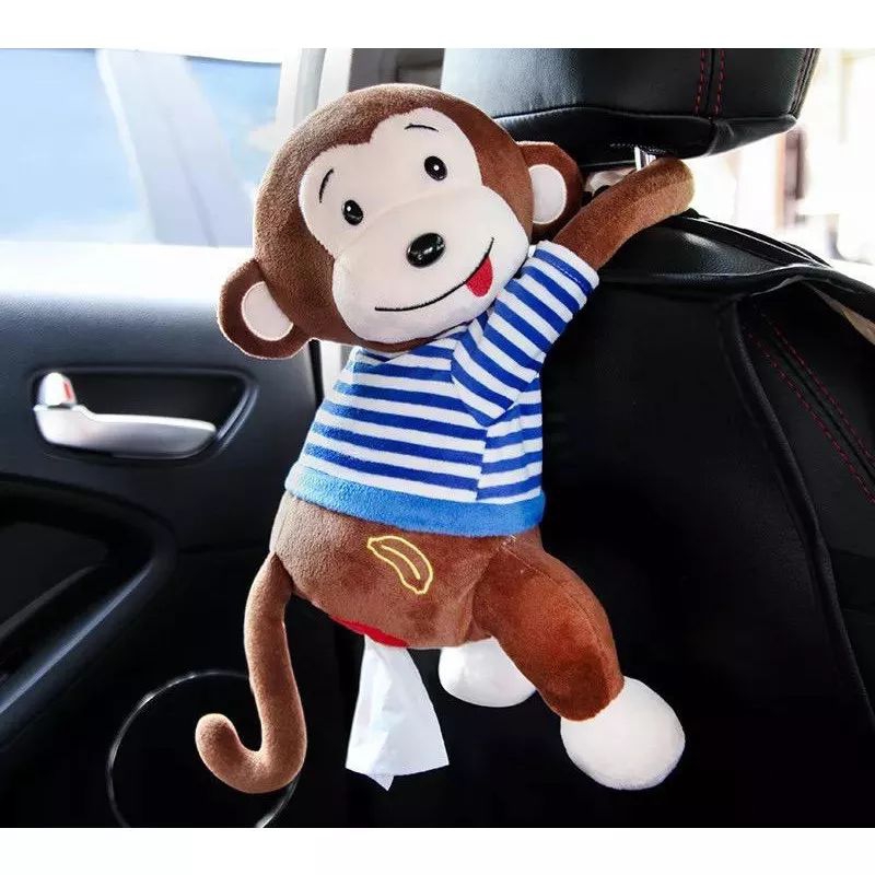 Jual Tempat tisu/Cover Tissue Tisu Monkey Monyet Armrest Mobil Bahan ...