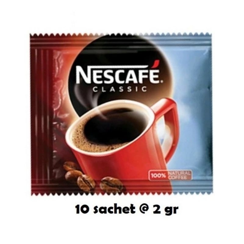 Jual Nescafe Classic Sachet 20gr (isi 10 sachet/pack) | Shopee Indonesia