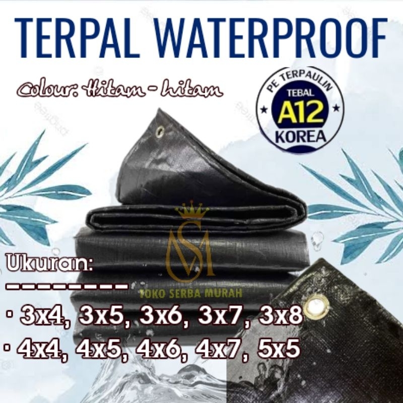 Jual TERPAL A12 warna hitam, kuat dan tebal, Tersedia ukuran 3x4,3x5 ...