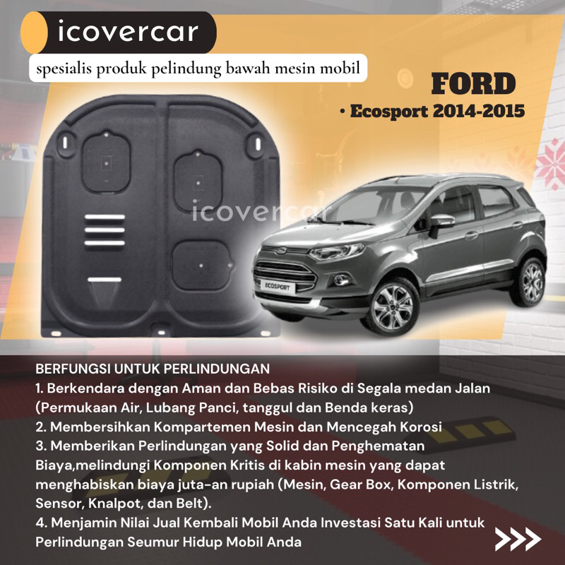 Jual Cover engine pelindung ruang bawah mesin mobil Ford Ecosport tahun ...