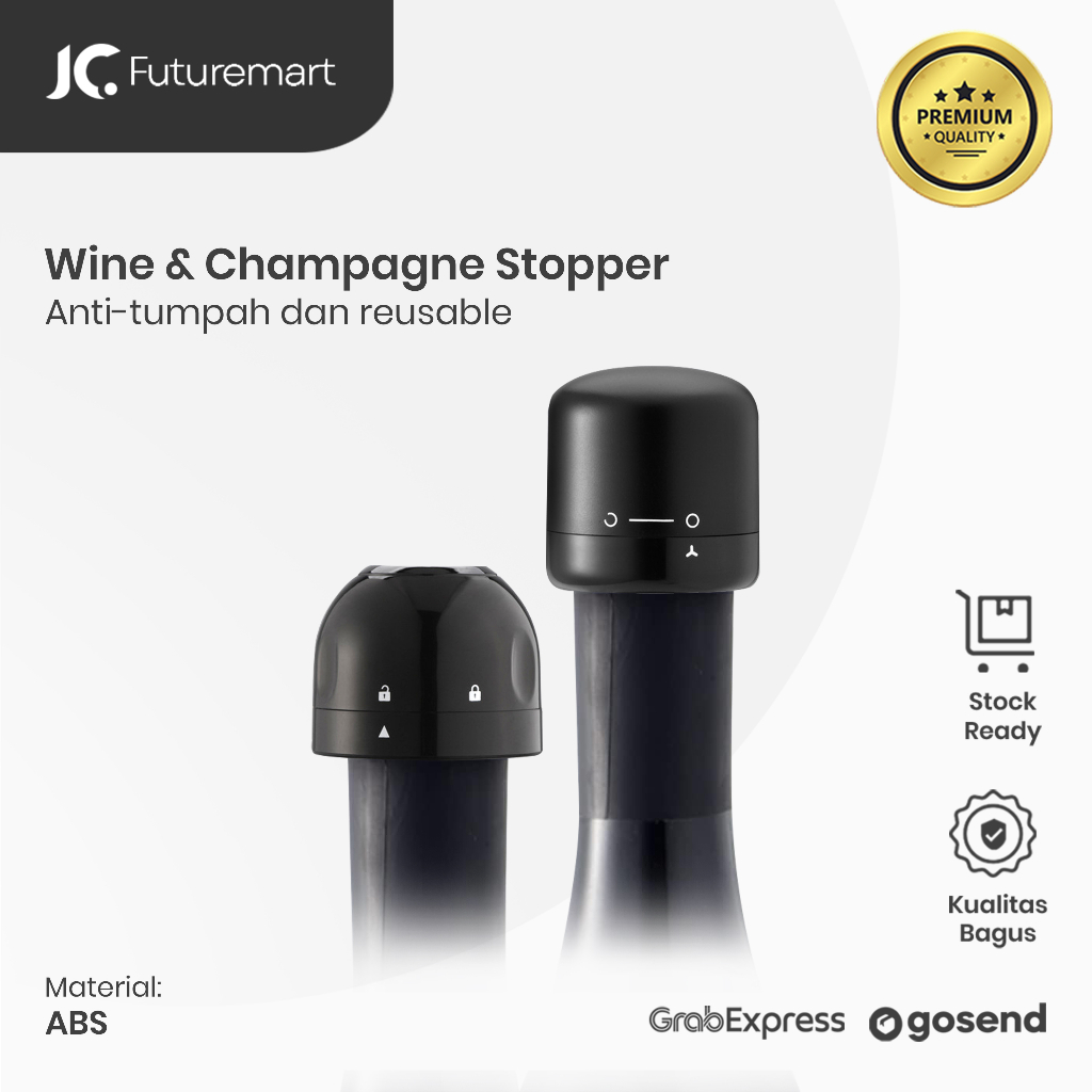 Jual Vacuum champagne wine bottle stopper tutup botol wine sn67 ...